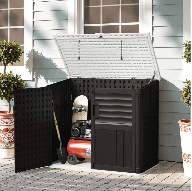Homall 35 Cu ft Resin Outdoor Storage Shed - Locking Latch, Double ...