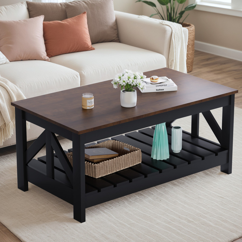 Furinno Frans Turn-N-Tube Simple Assembly Coffee Table with Storage ...