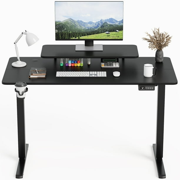 Homall 47" Wide Home Office Electric Height Adjustable Standing Desk ...