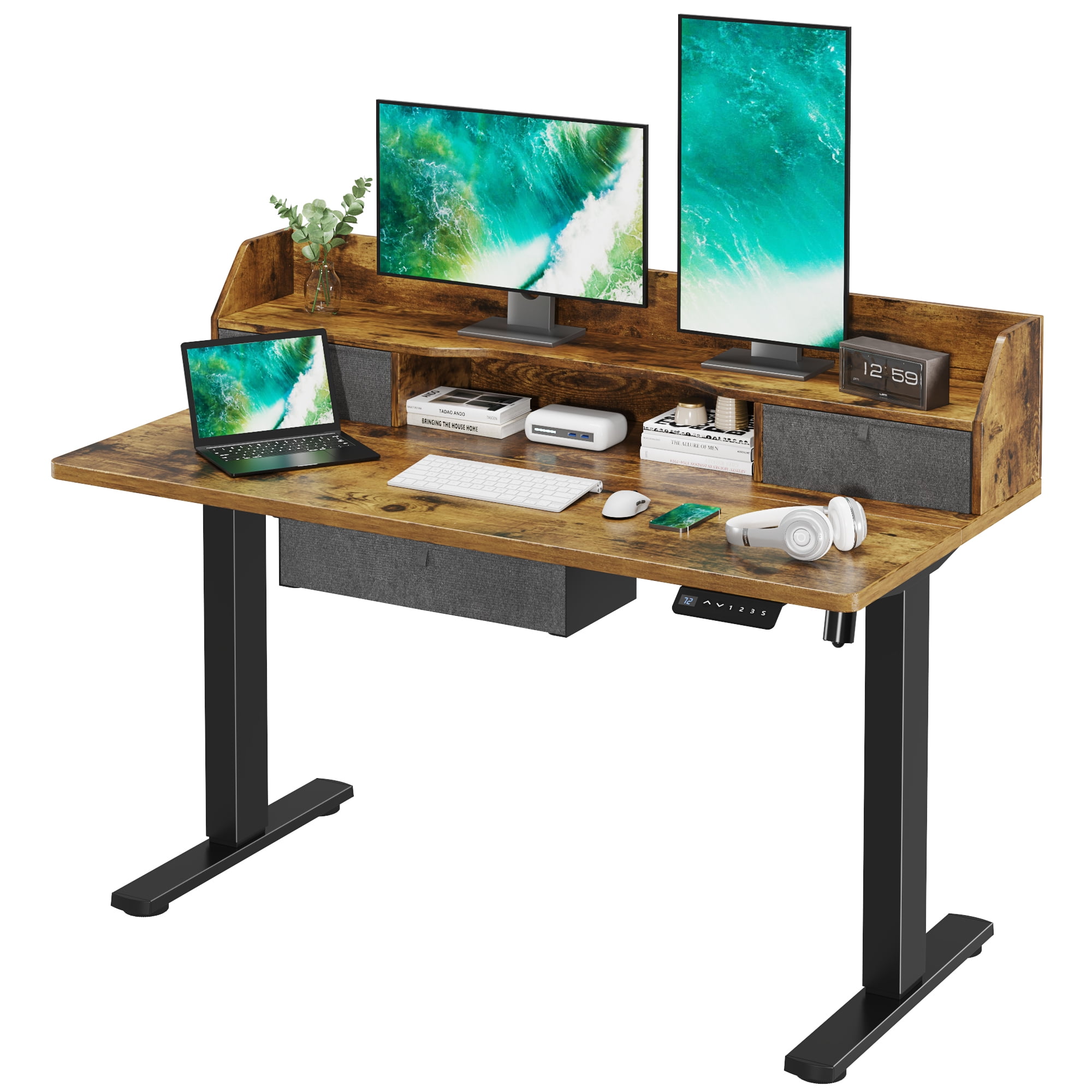 "Homall Electric Standing Workstation Desk, 48"" Adjustable Height with ...