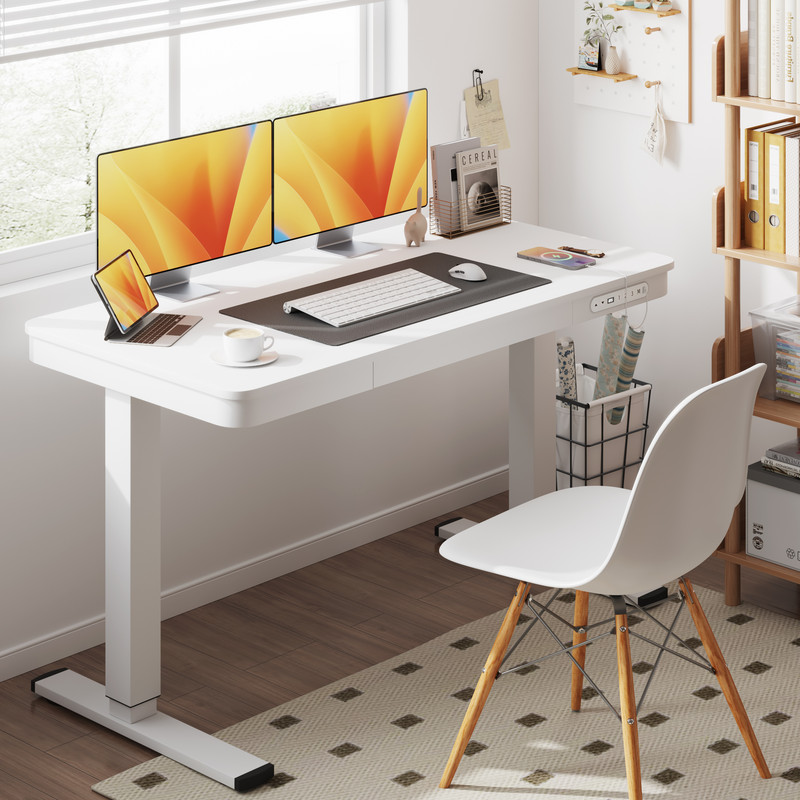 WILK Ergonomic Kids Desk Beech 100% Kids Table with Drawer and ...