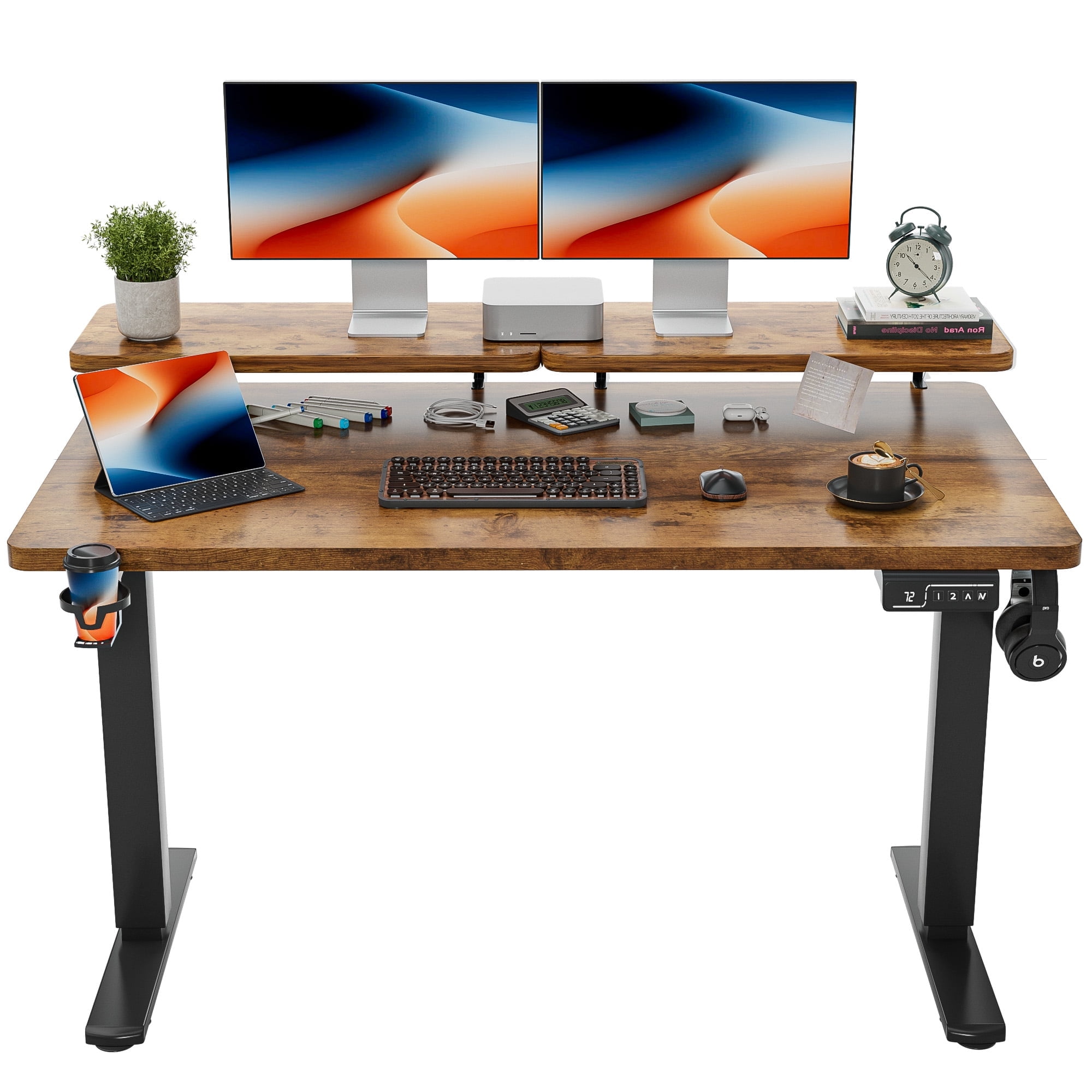 Homall 55\ Wide Home Office Electric Height Adjustable Standing Desk ...