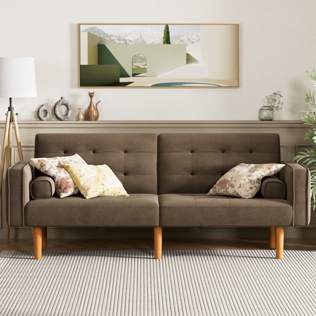 Homall 74'W Multi-Person Reclinable Sleeper Sofa Bed, Velvet High ...