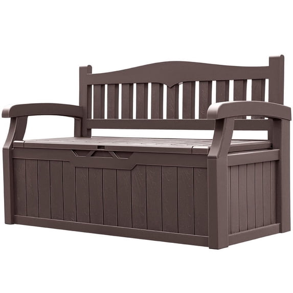 Homall 80 Gallon Waterproof Resin Outdoor Storage Bench, Durable Deck ...