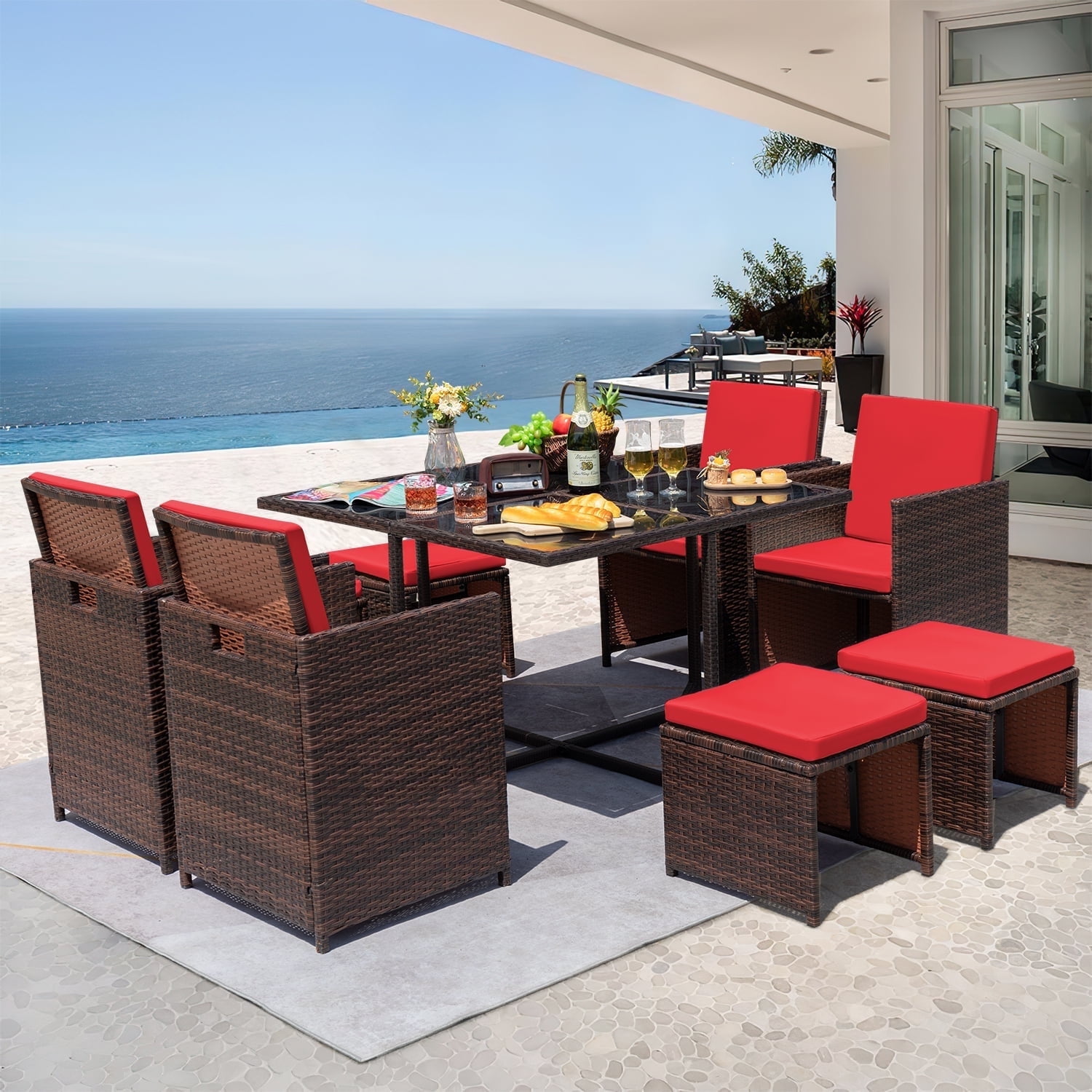 Homall Outdoor Conversation Sets for Hotel Patio Furniture - Walmart ...