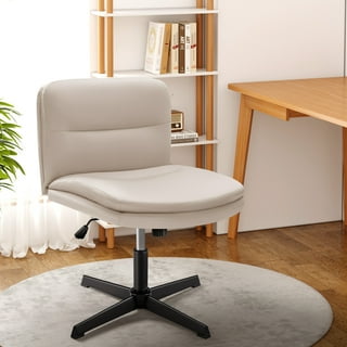 ZUNMOS Armless Desk Chair, Small Home Office Chair with Wheels and ...