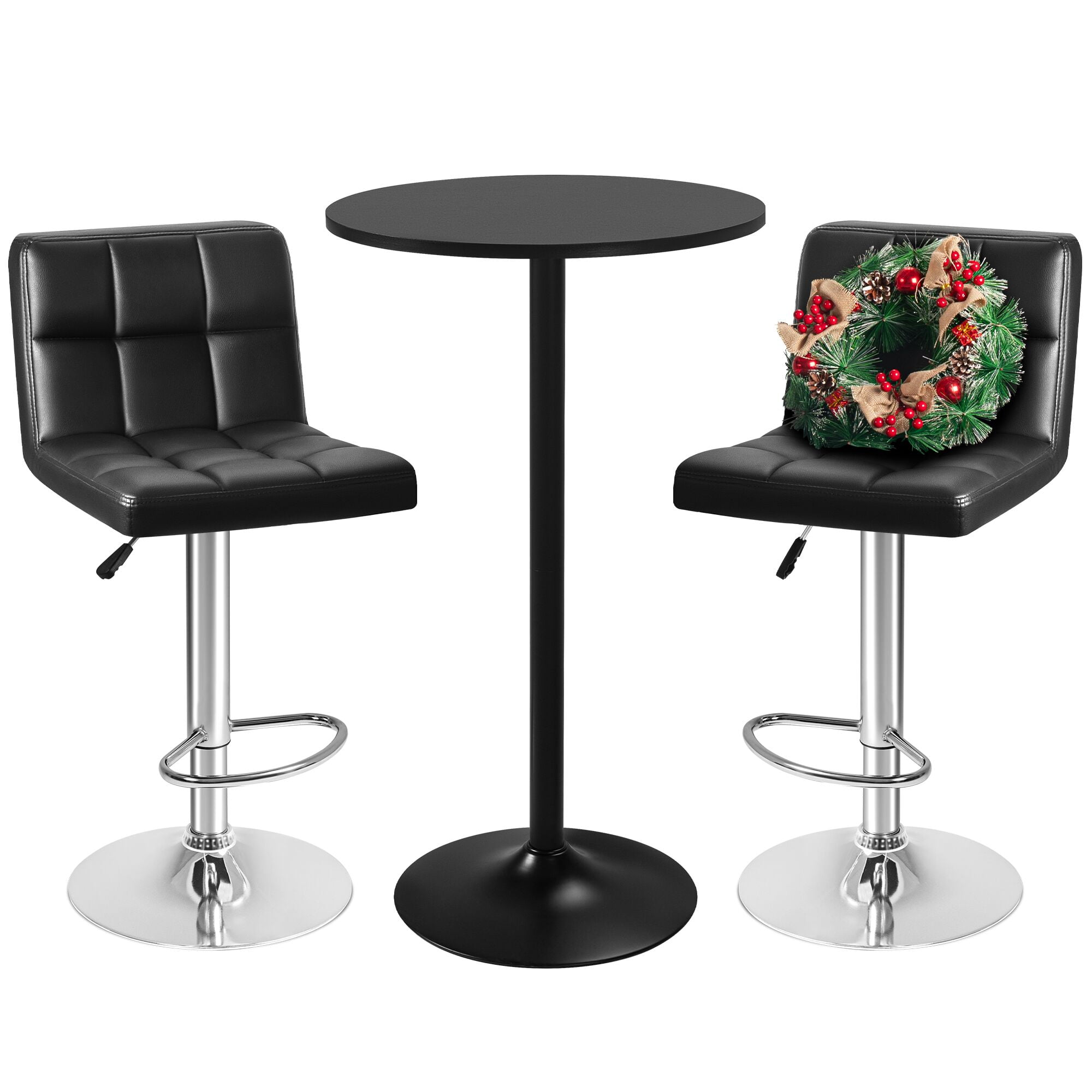 Homall Bar Table and Bar Stools Set, Modern Counter High Top Table and ...