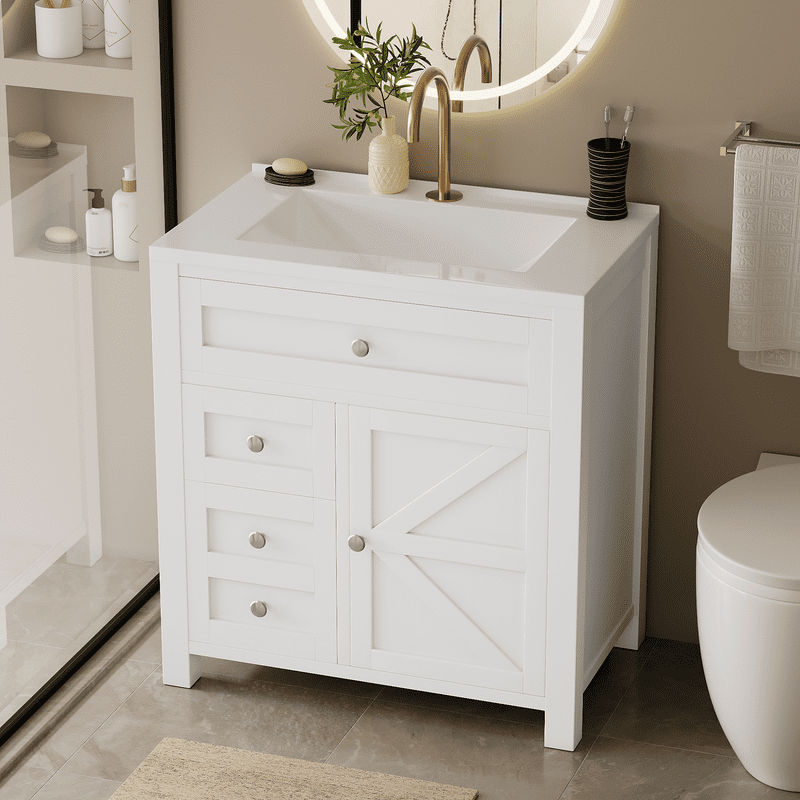 Homall Bathroom Vanity with Sink Combo, Freestanding Wood Bathroom ...