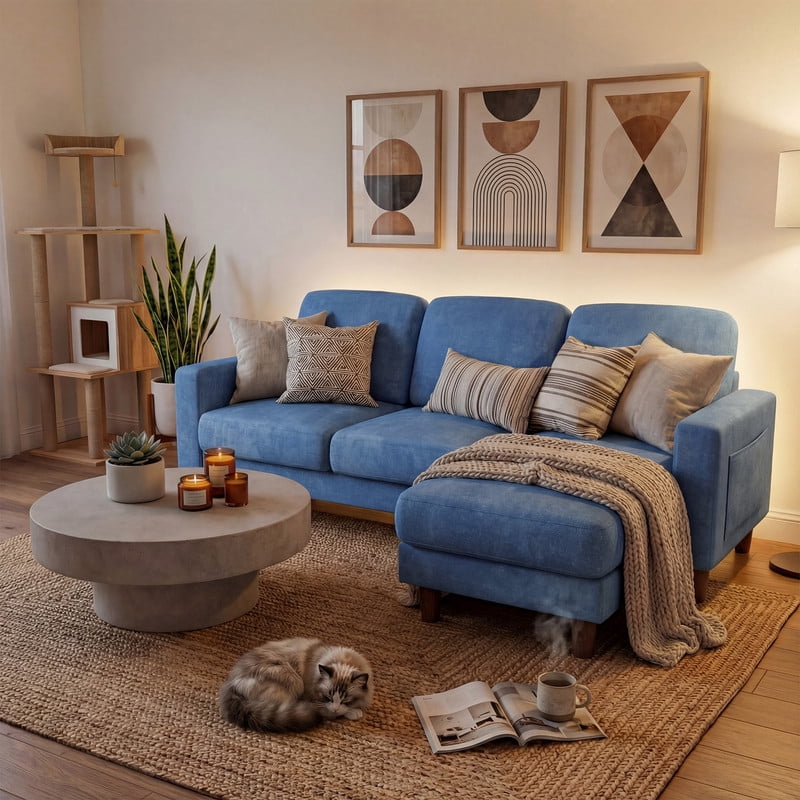 Homall Cloud Modular Sectional Sofa 3 Seat L-Shaped Cloud Oversized ...