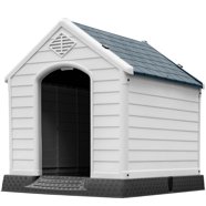 ZENY Plastic Indoor Outdoor Dog House Medium Pet Doghouse White, Blue ...