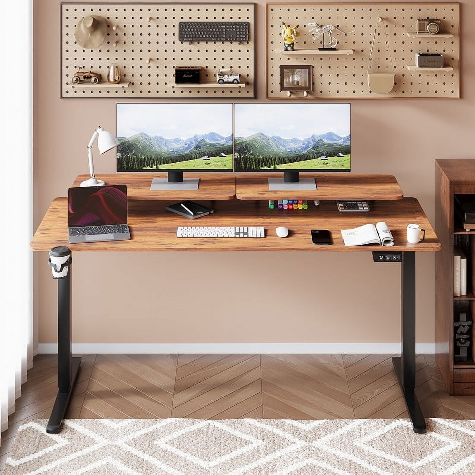 Homall Electric Lift Desk, 63 inch Adjustable Height, Home Office with ...