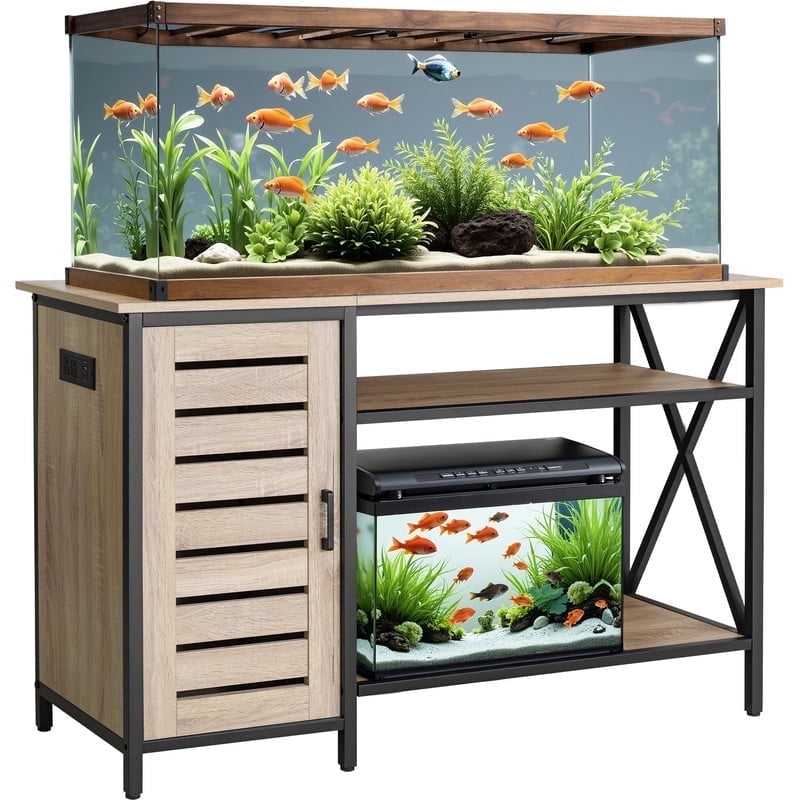 Homall 55 - 75 Gallon Fish Tank Stand with Power Outlets Aquarium Stand ...