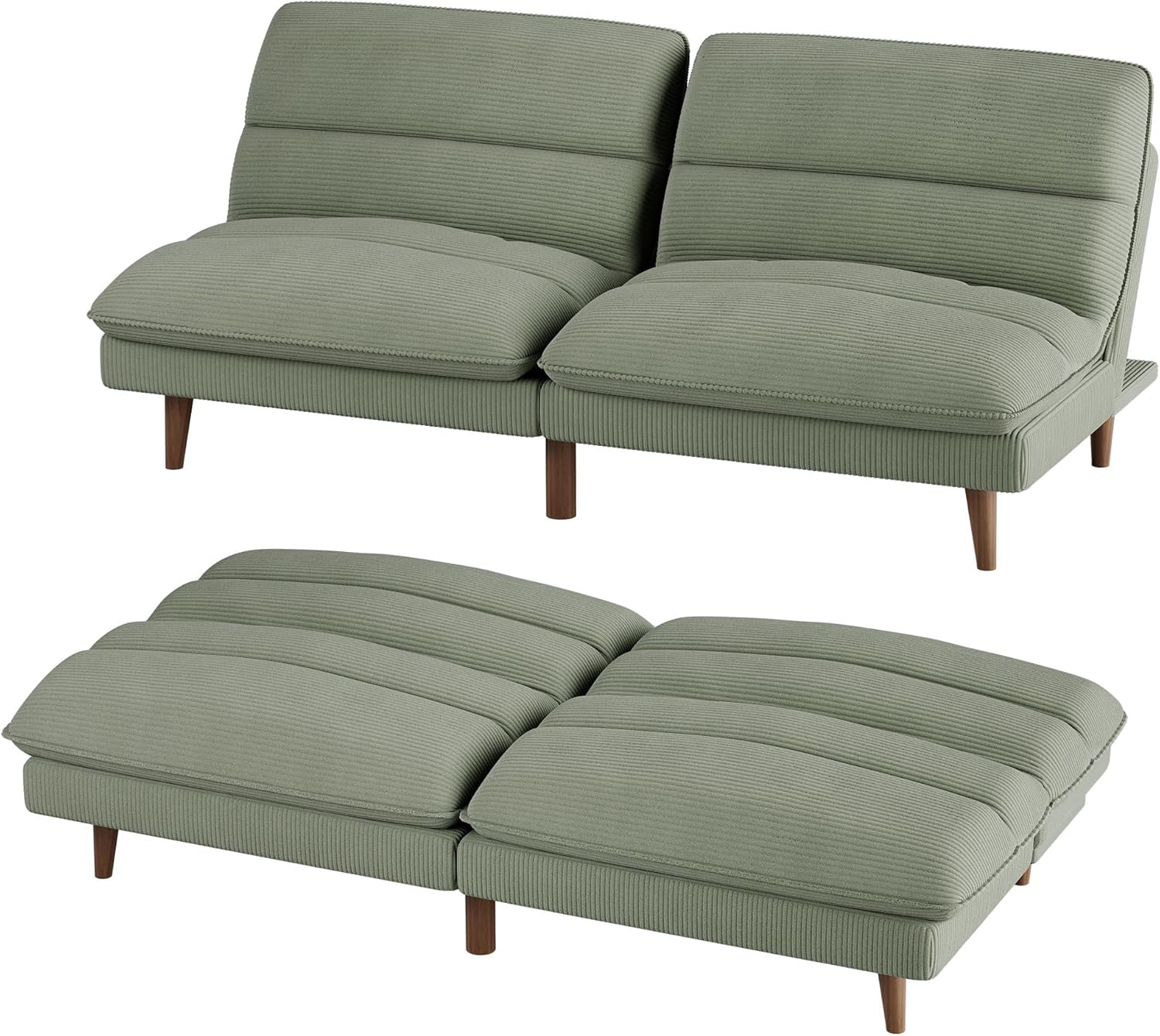 Homall Futon Couch, Modern Futon Sofa Bed with Adjustable Backrest ...