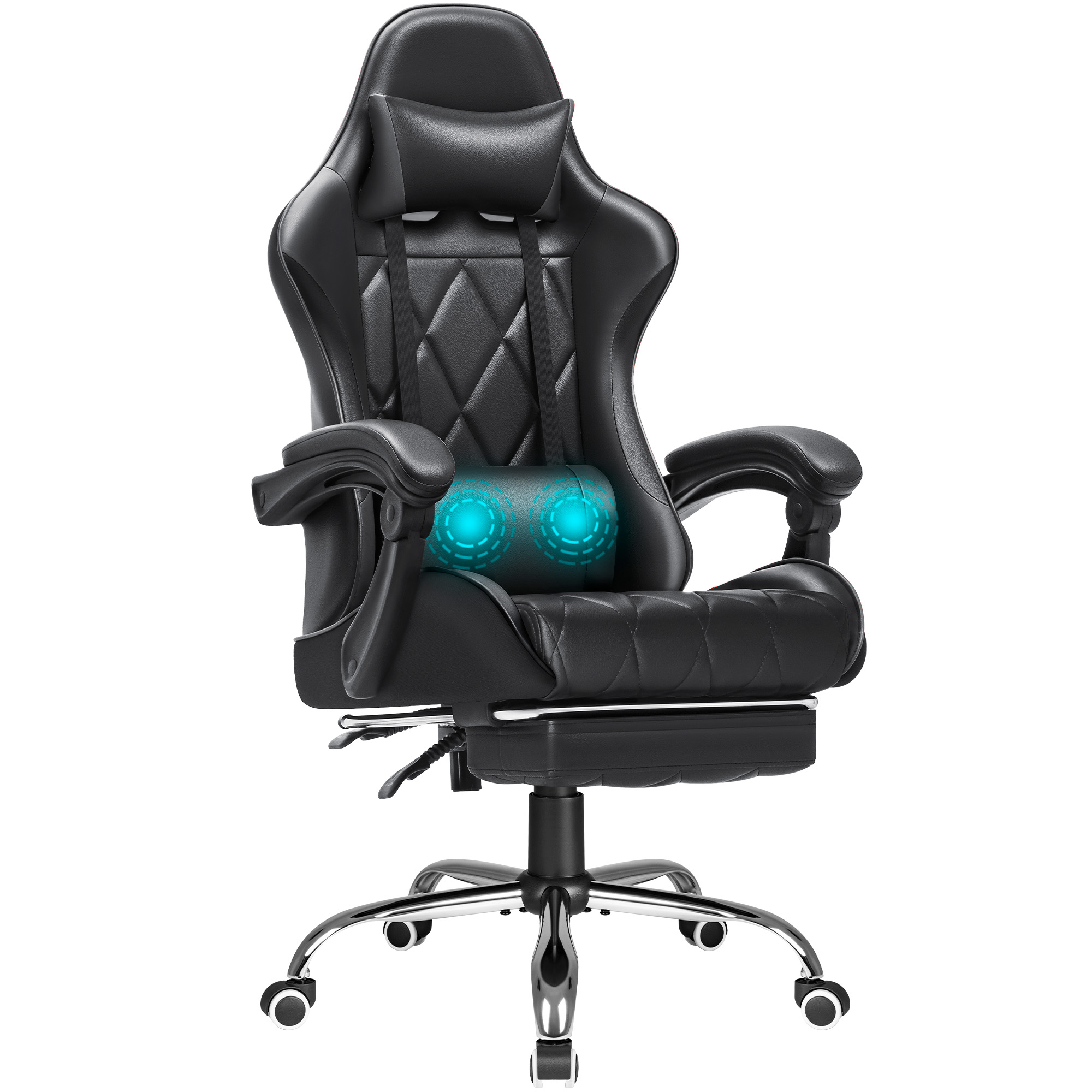 DXRacer Formula Series Black and White - OH/FD101/NW - Ergonomic, High ...