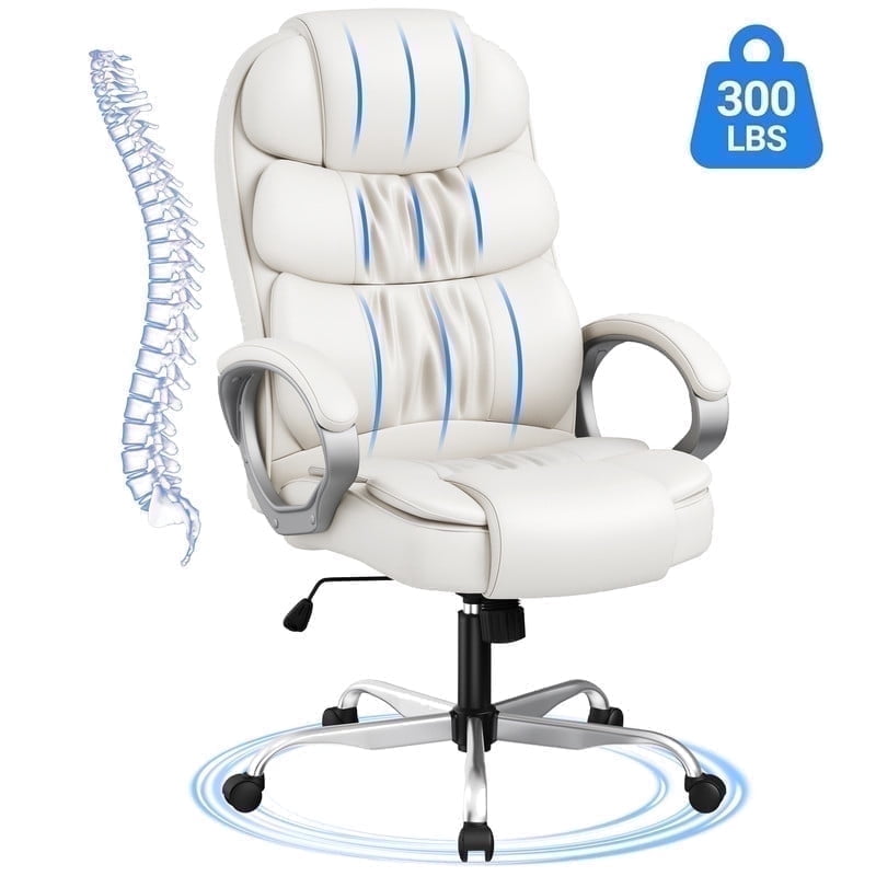 Homall Ergonomic High Back Office Chair, PU Leather Executive Desk ...