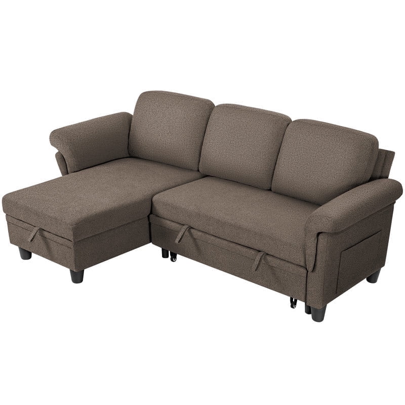 Homall L-Shaped Sofa Bed with Reversible Storage Chaise Convertible ...
