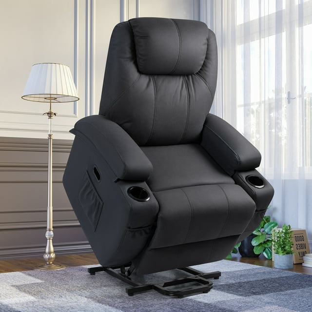 Homall Power Lift Recliner Chair in Leathaire for Seniors, Ergonomic ...