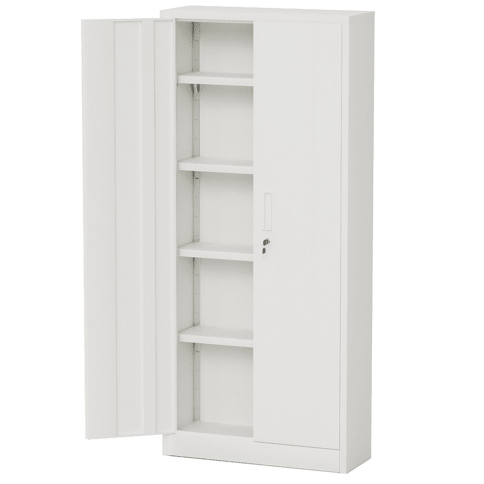 Homall Large Capacity Lockable Metal Storage Cabinet with 4 Adjustable ...