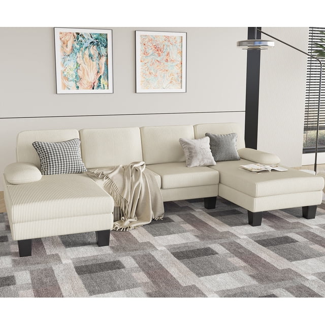 Homall Modern Comfy U-shaped Sectional Couch, Living Room Furniture, 4 ...