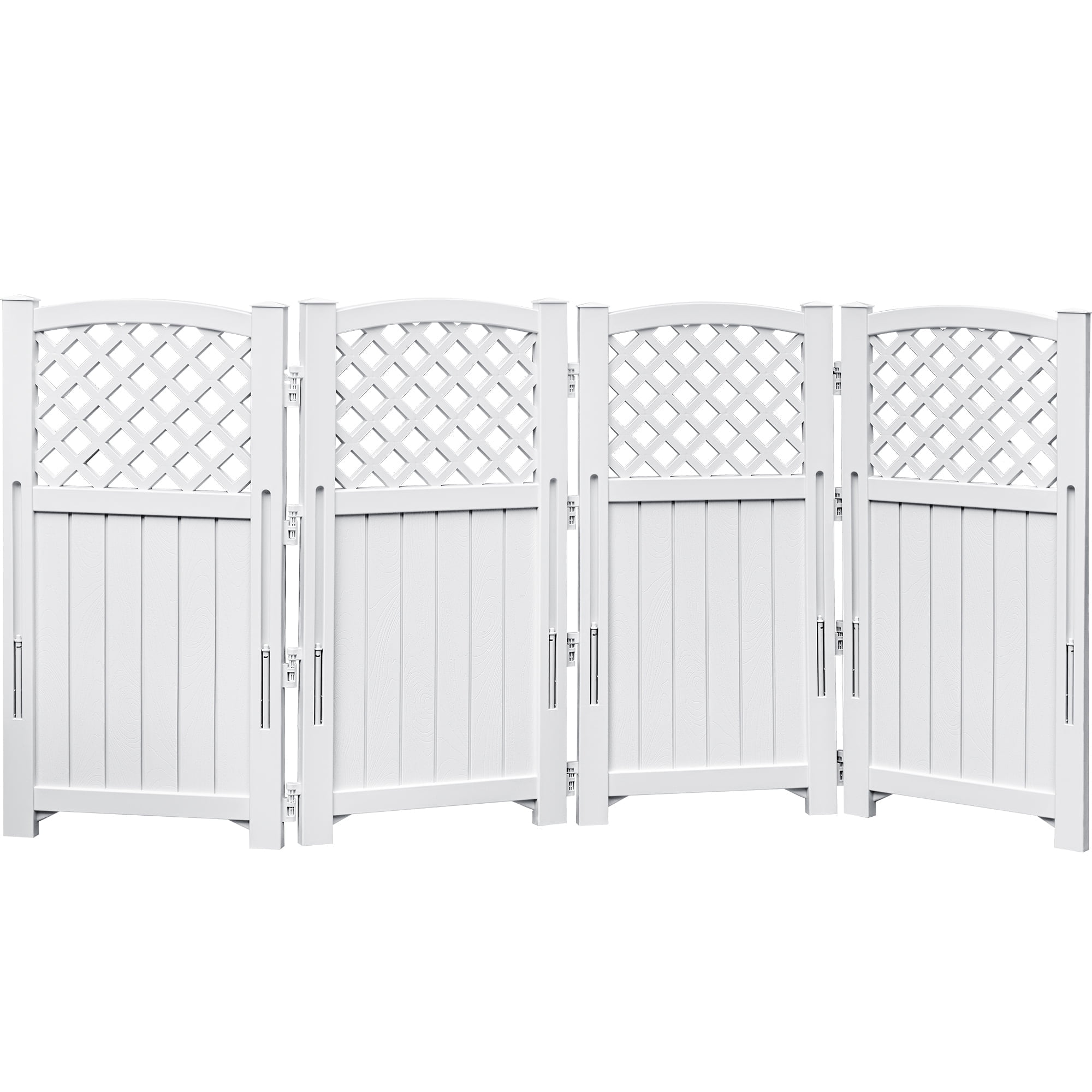 Homall Outdoor Privacy Fence Screen, White Plastic, Lattice Top ...
