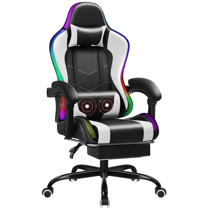 Homall RGB Gaming Chair with Massage Ergonomic Computer Chair with ...