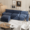 Homall Sectional Sofa 3-seat L-shaped Sofa with reversible toffee chair ...