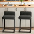 Homall High-Quality Leather Kitchen Bar Furniture, Set of 2 Metal ...