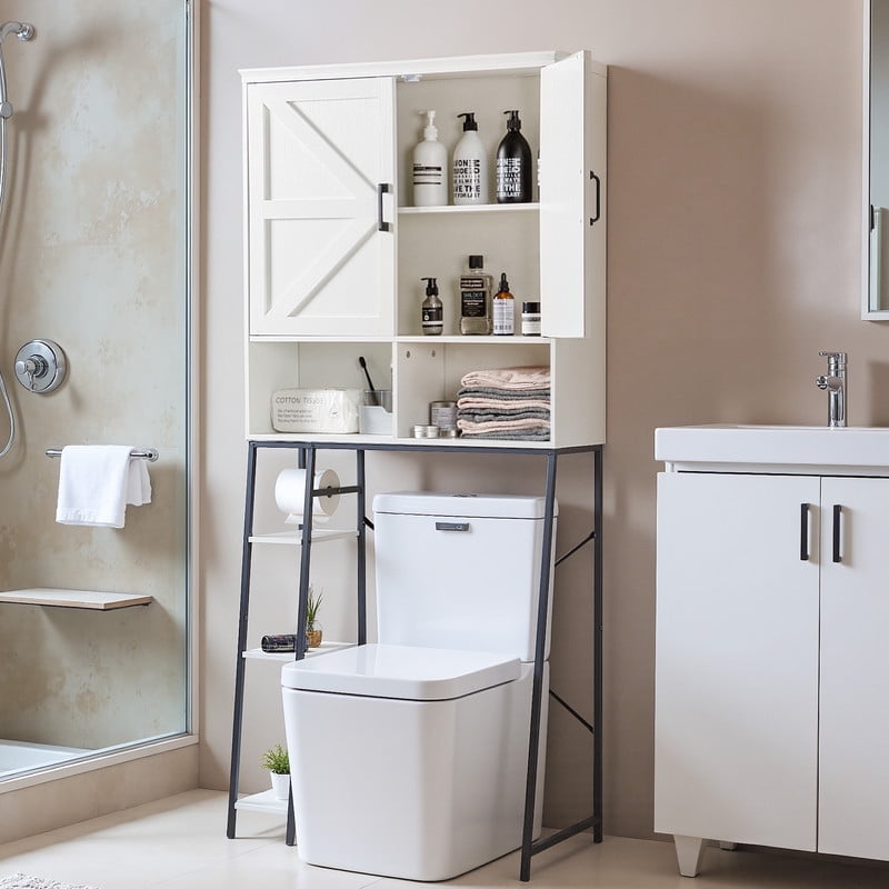 Homall Over The Toilet Bathroom Storage Cabinet, Farmhouse Freestanding ...