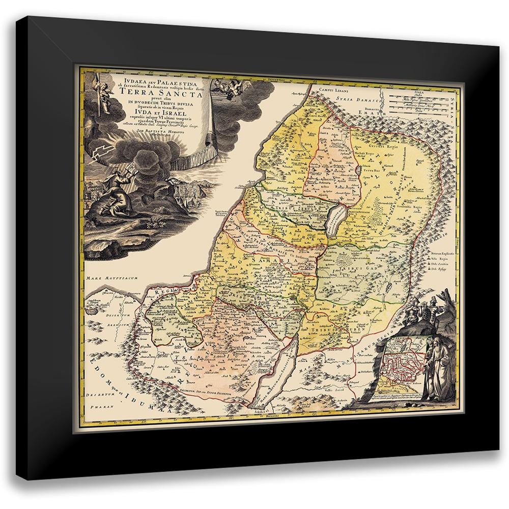 Homann 13x12 Black Modern Framed Museum Art Print Titled - Judea ...