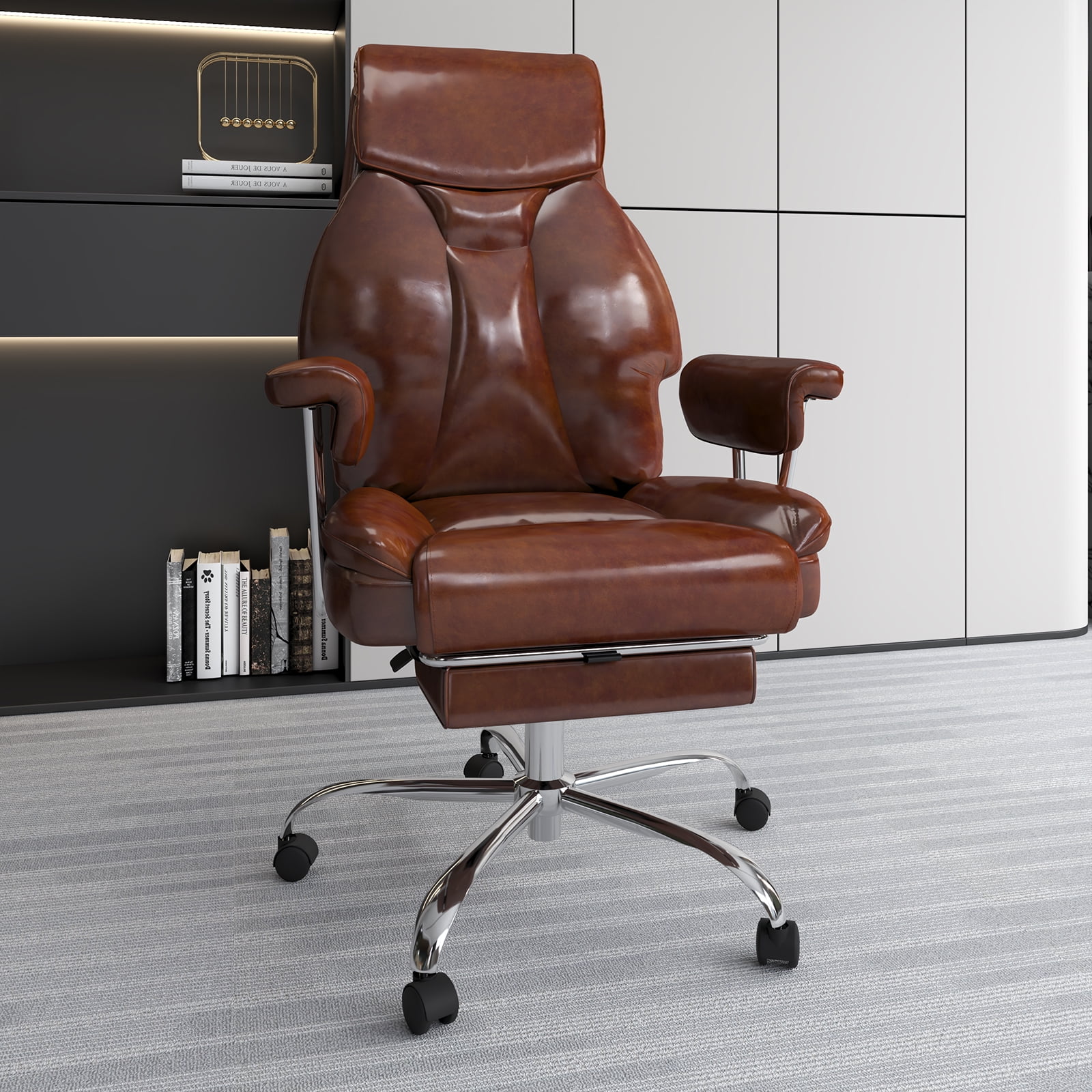 Homann Ergonomic Office Chair with Adjustable Armrests and Footrest ...