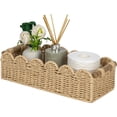 Homaryx Scalloped Paper Rope Toilet Paper Storage Basket, Beige ...