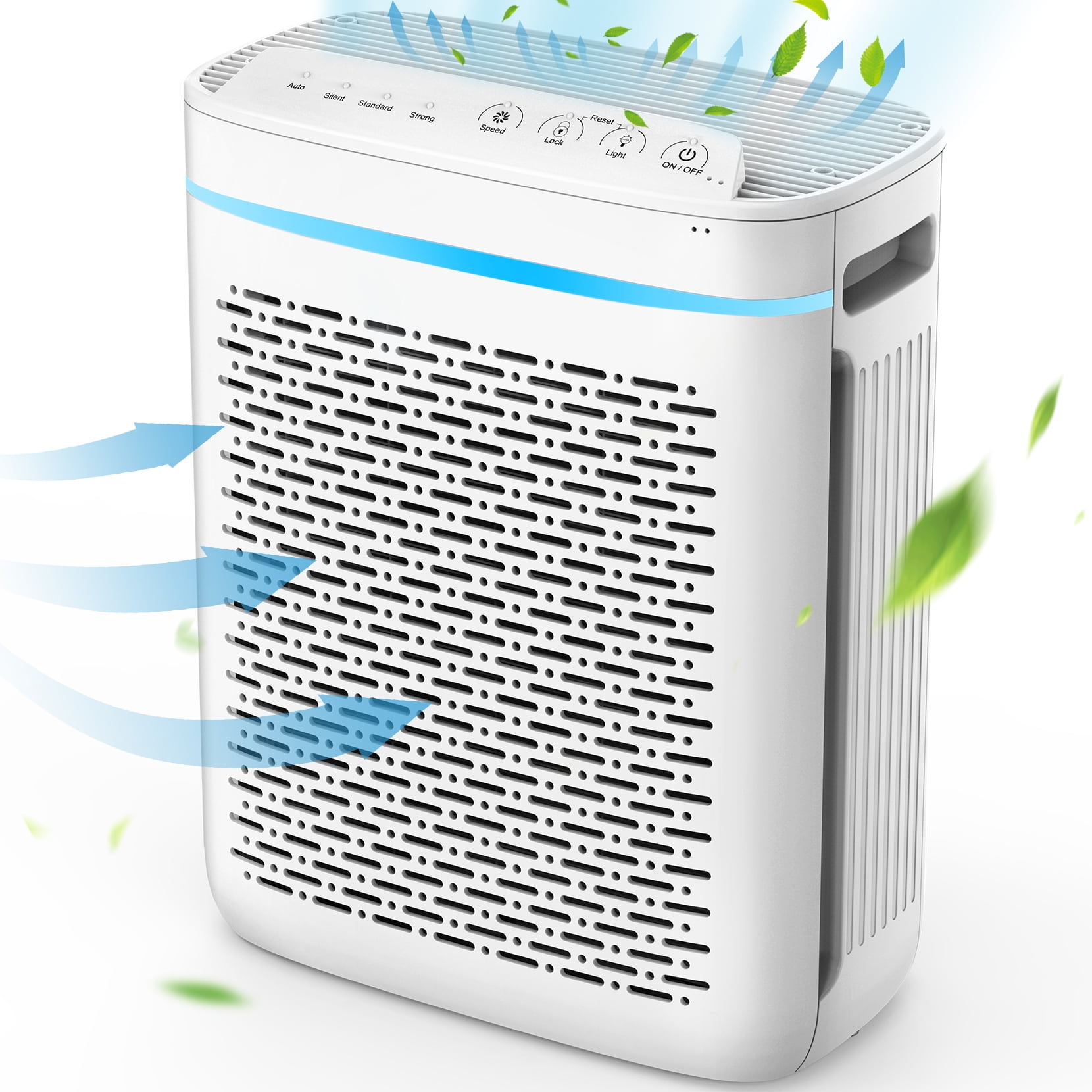Homasy Air Purifier for Home, True HEPA Filter with 3-Stage Efficient ...