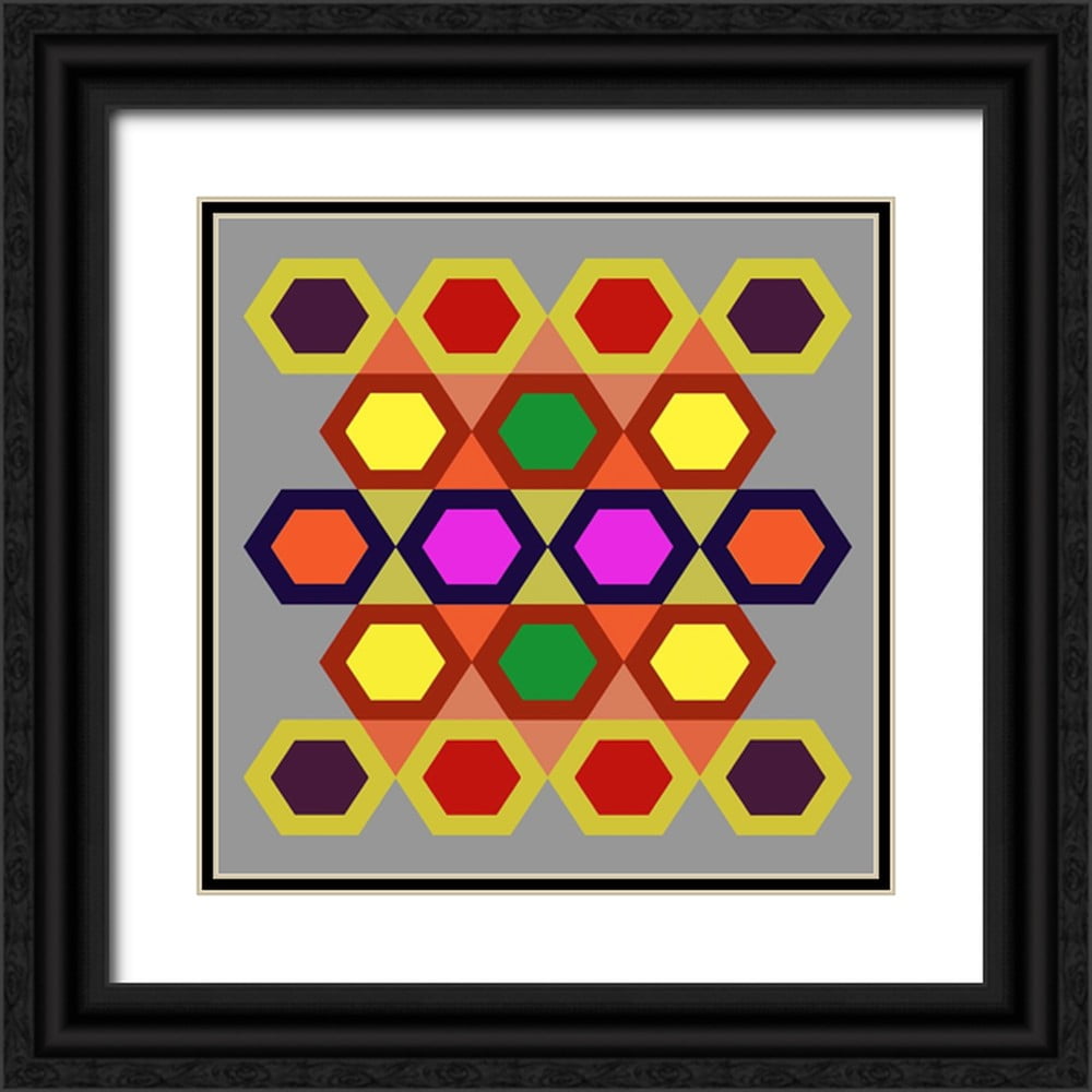 Homawoo, Richard 12x12 Black Ornate Wood Framed with Double Matting ...