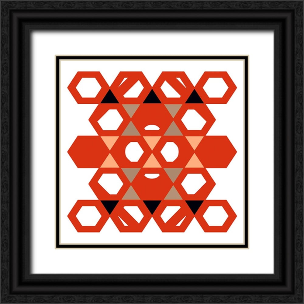 Homawoo, Richard 12x12 Black Ornate Wood Framed with Double Matting ...