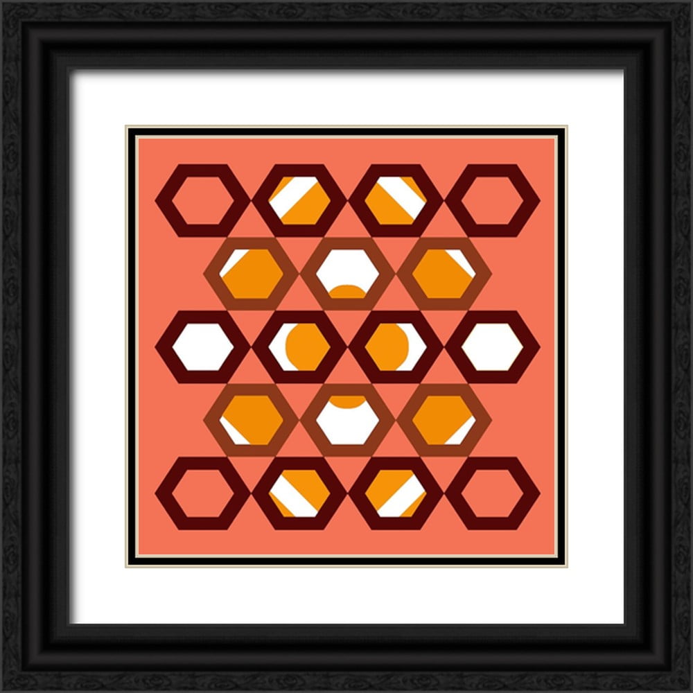 Homawoo, Richard 12x12 Black Ornate Wood Framed with Double Matting ...