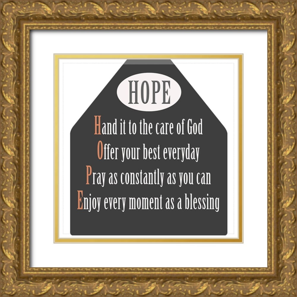 Homawoo, Richard 20x20 Gold Ornate Wood Framed with Double Matting ...