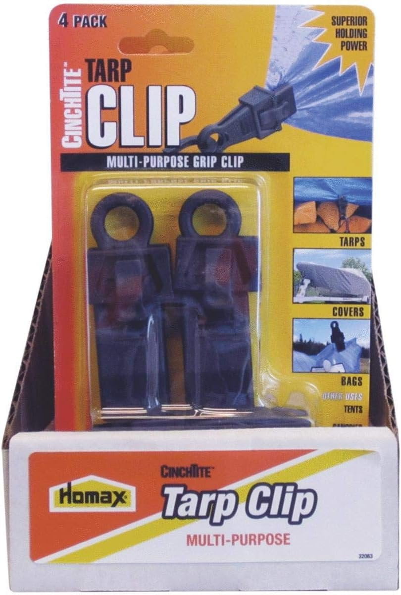 Homax CinchTite Locking Tarp Clip Clamps - Secure Grip - 2 Count ...