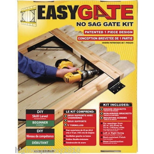 Homax 80099 Easy Gate Steel Construction No-Sag Bracket Kit for Doors ...