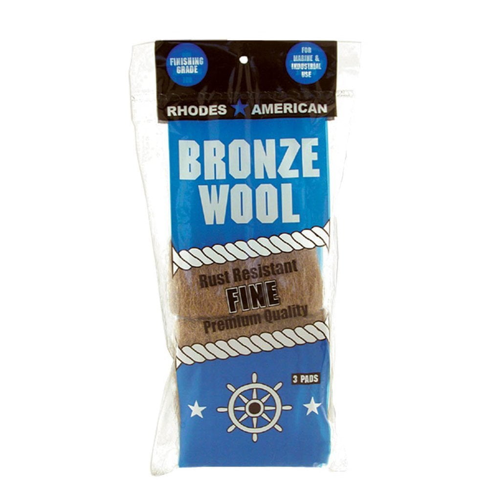 Homax Fine Grade Bronze Wool for Steel Cleaning, 3 Metal Polishing Pads ...