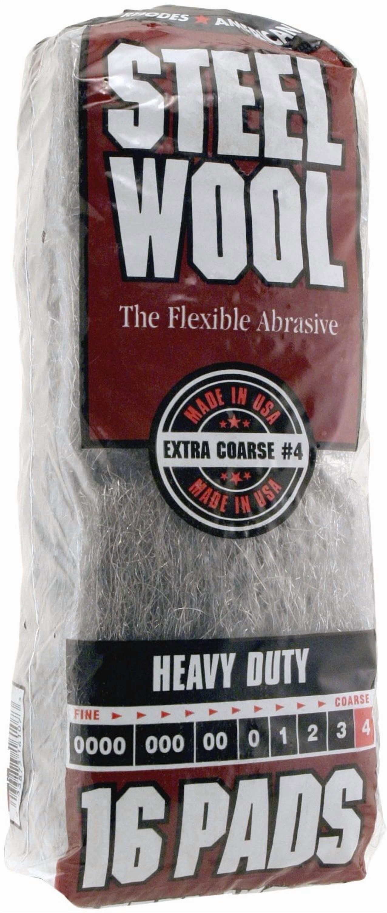 #4 Homax 106607-06 Rhodes American Steel Wool Pad Extra-Course #4, 16 ...
