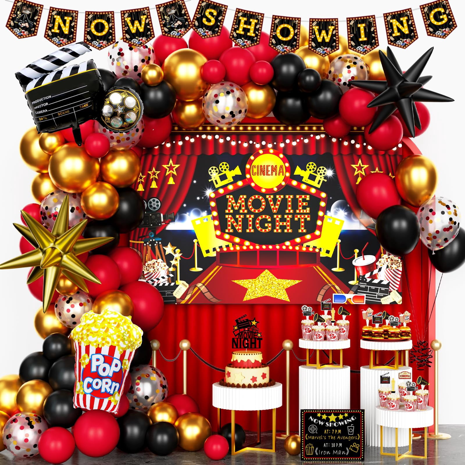 Hombae Movie Night Party Decorations, Movie Theater Hollywood Themed ...