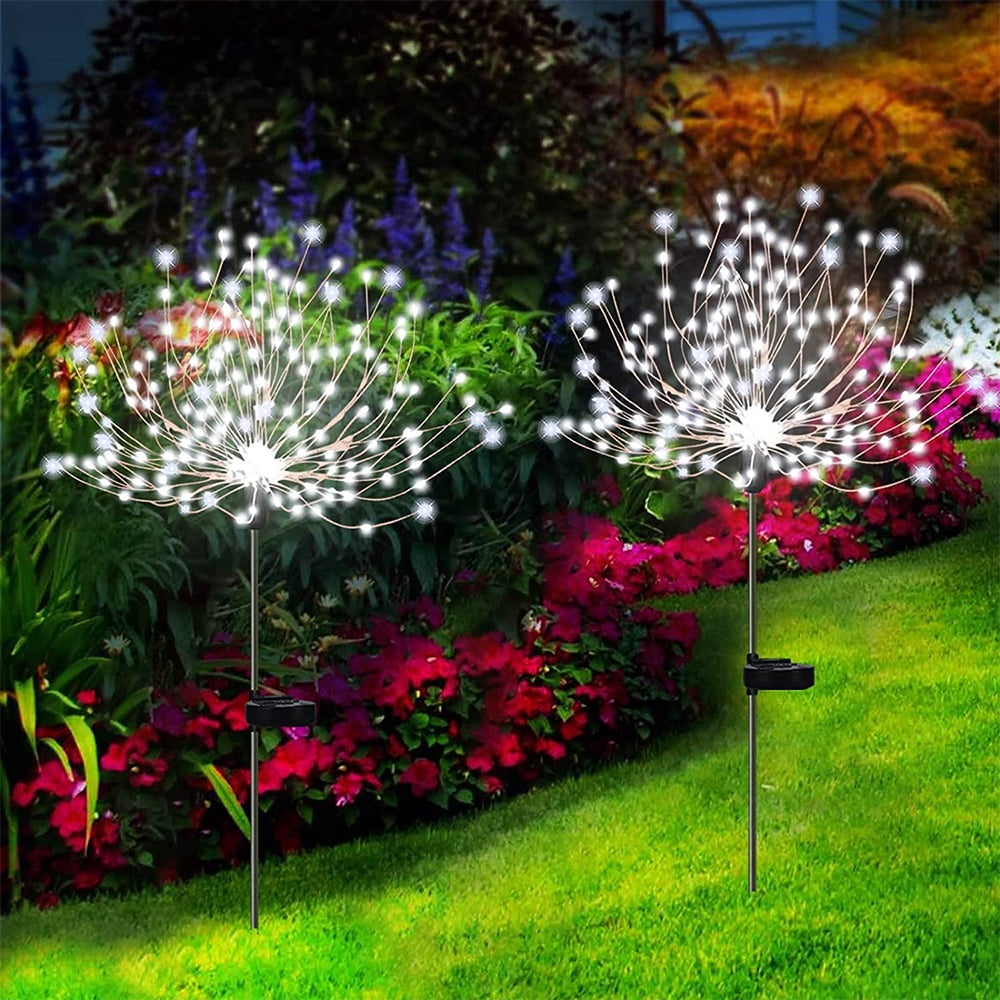 Homchum 2 Pcs Solar Firework Light, Outdoor Solar Garden Decorative ...