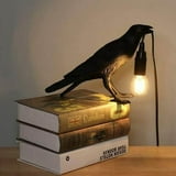 Homchum Raven LED Table Lamp, Modern Art Bedside Light, Resin Crow ...