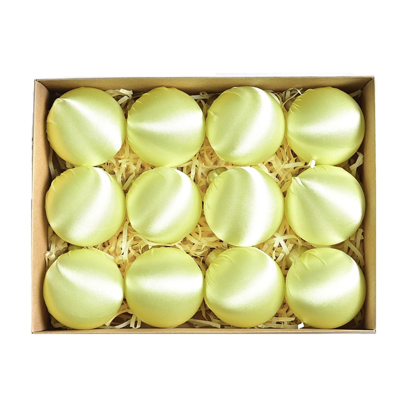 Homchy Christmas Baubles 12 Pcs Glossy Velvet Christmas Ornament Balls ...