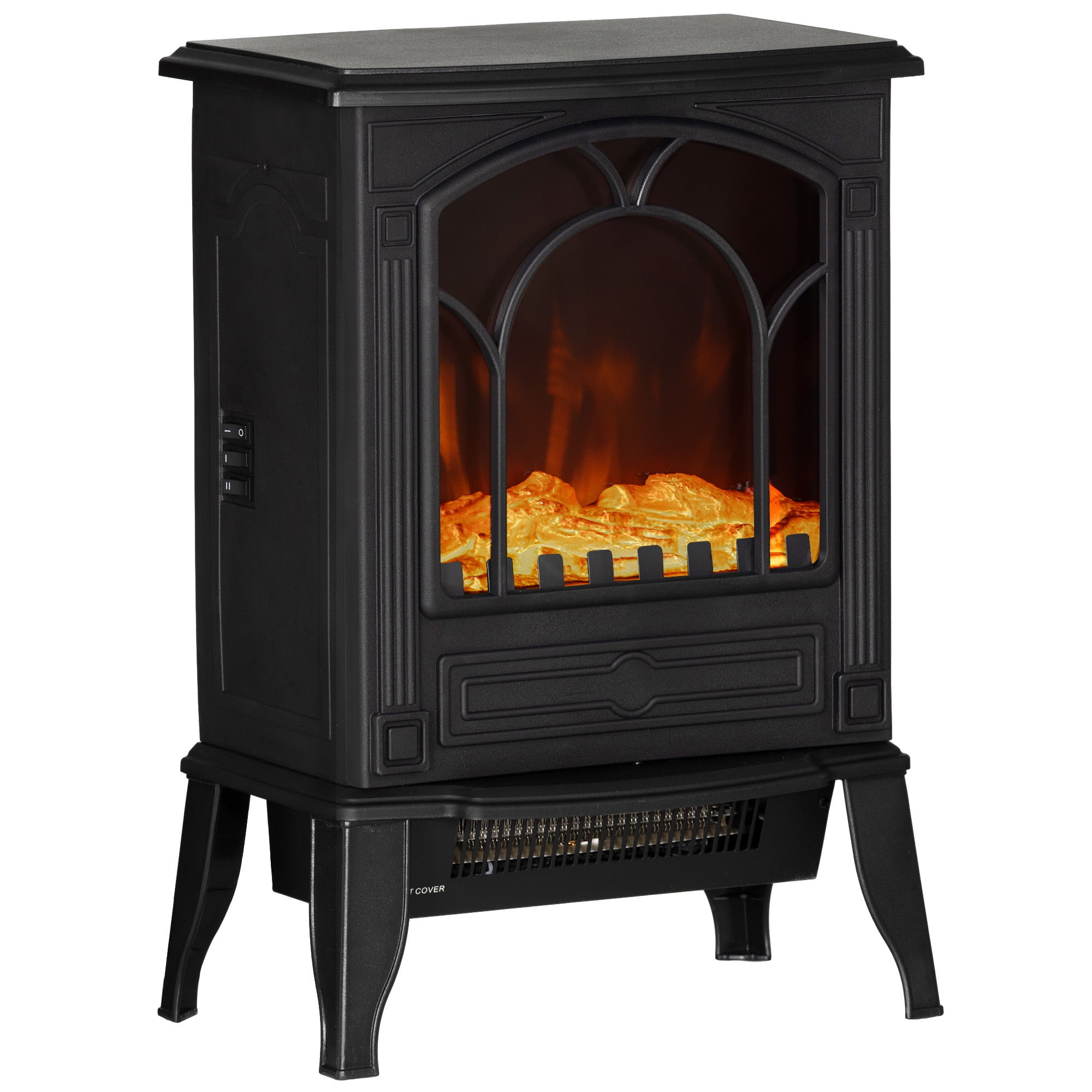 Homcom 22" Free Standing Electric Fireplace Stove,Fire Place Heater ...