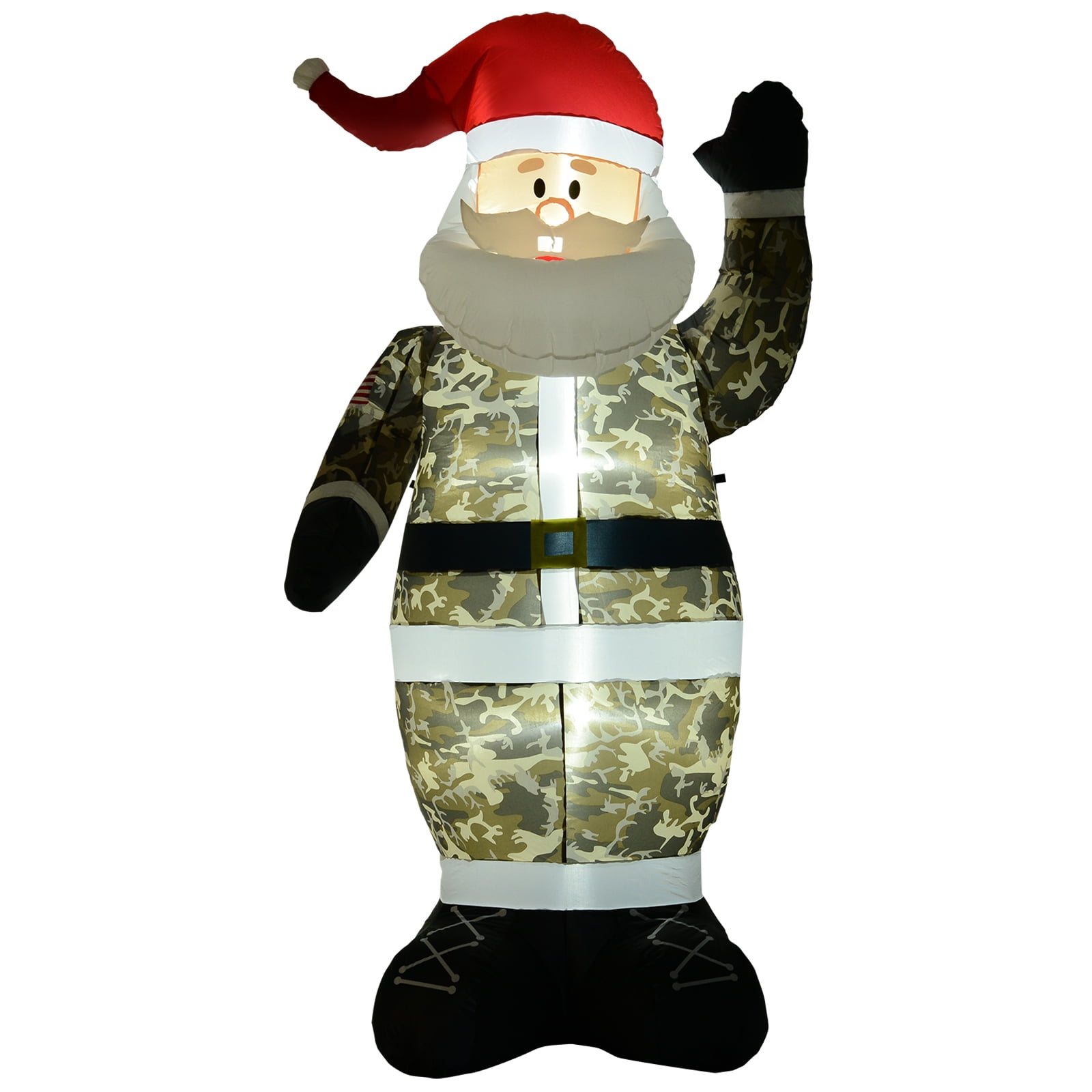 Homcom Inflatable Christmas Outdoor Lighted Yard Decoration Camoflauge