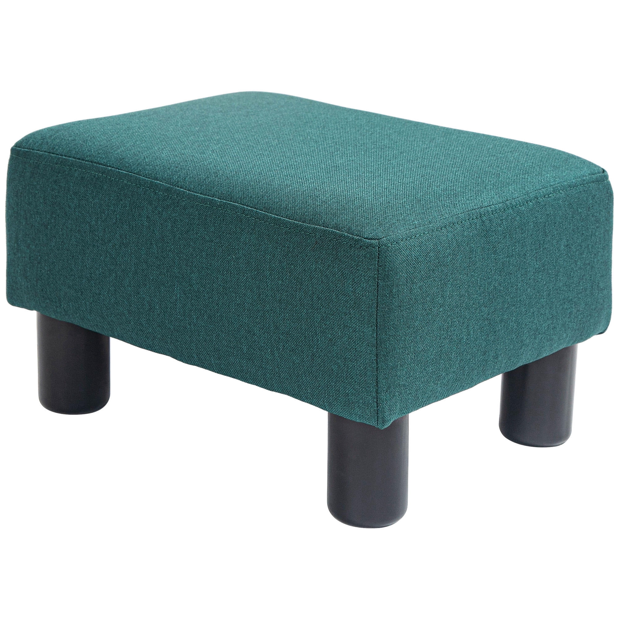 Homcom Ottoman Foot Rest,Small Foot Stool with Linen Fabric Upholstery ...
