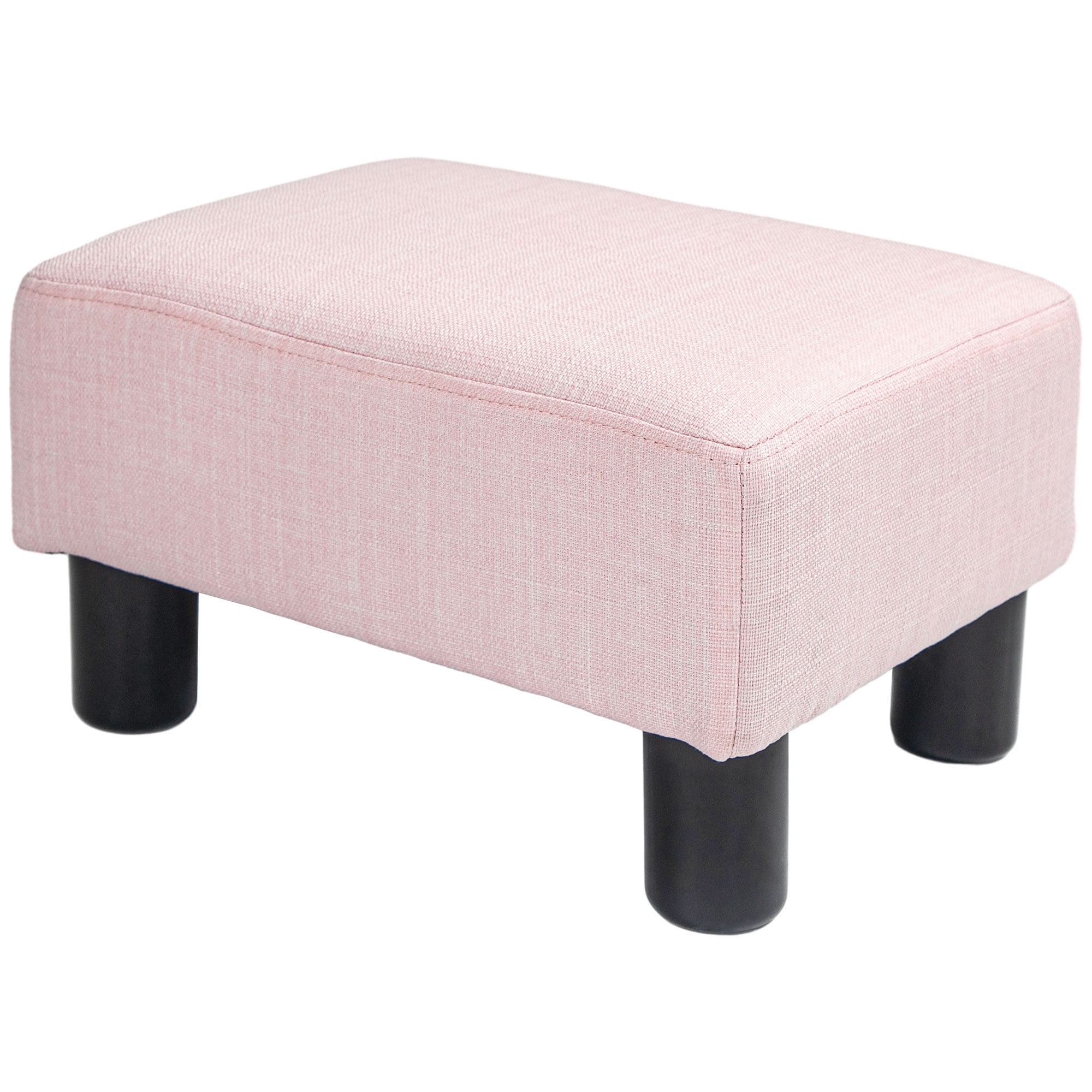 Homcom Ottoman Foot Rest,Small Foot Stool with Linen Fabric Upholstery ...