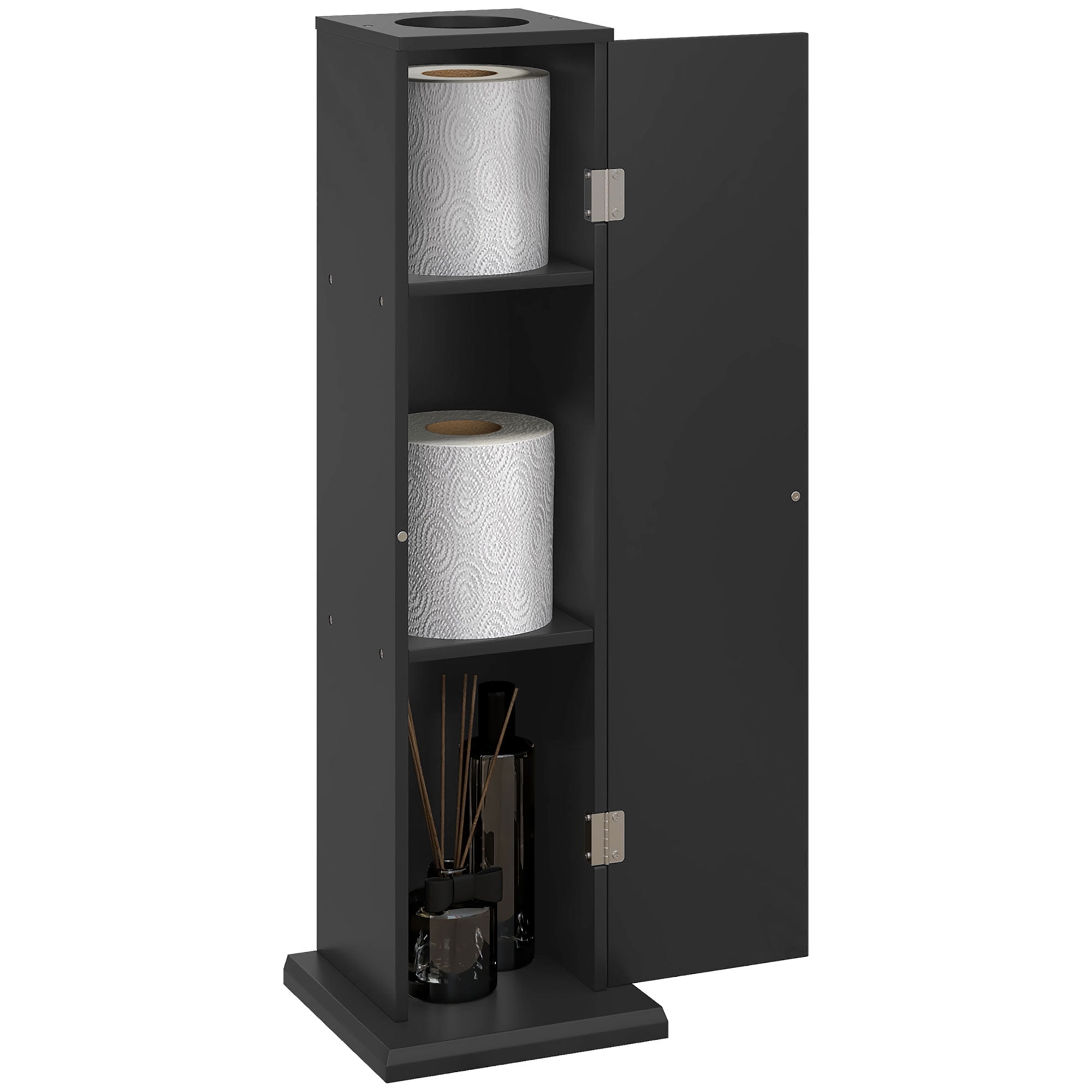Bathroom Wall Storage HOMCOM Toilet Paper Cabinet, Small Bathroom ...
