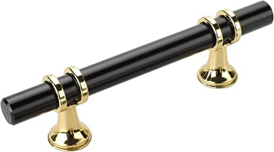 Homdiy 15 Pack Black+Gold Cabinet Handles, 3 inch Center, Durable ...